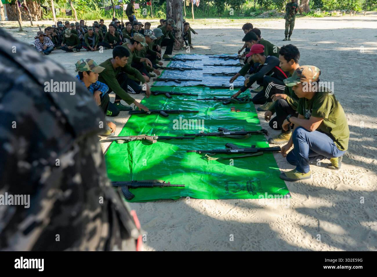 PDF fighters from Battalion 12 in Shwebo District conduct a weapons ...