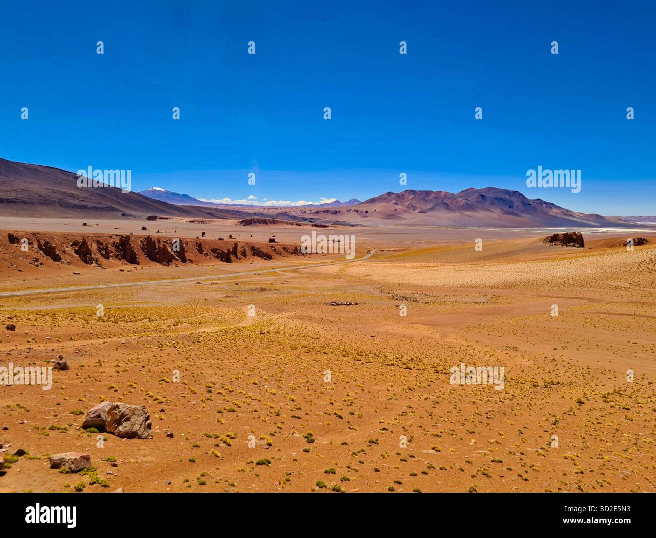 Remote volcanic landscape of the Atacama Desert, South America, Chile ...