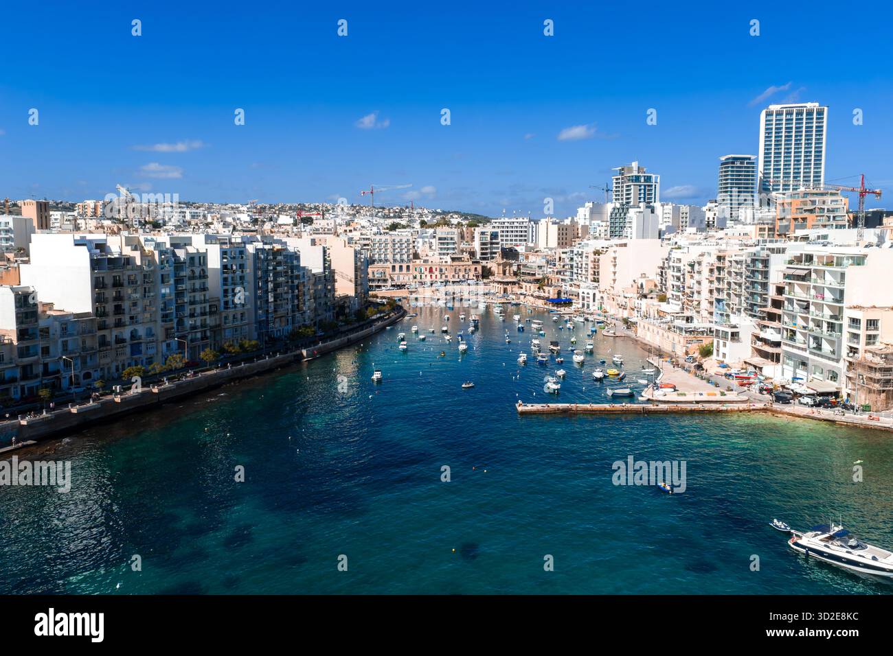 St julian malta view boats in hi-res stock photography and images - Alamy