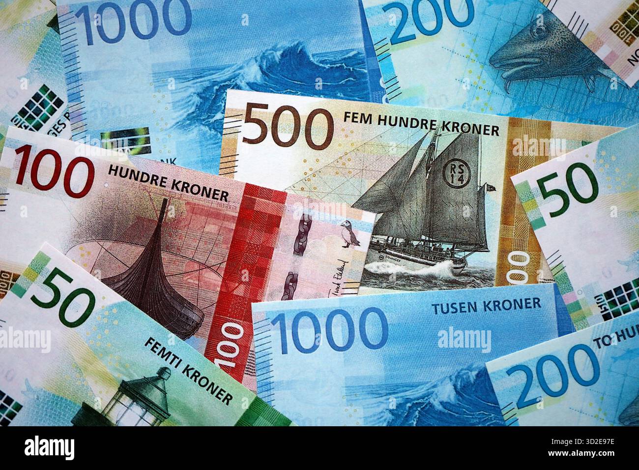 Norwegian krone money printing hi-res stock photography and images - Alamy