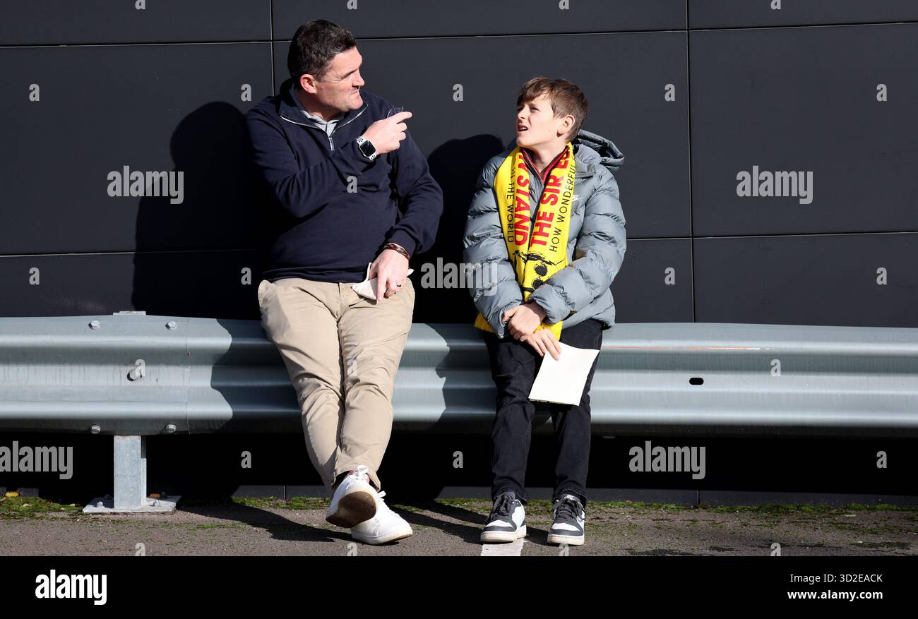 Watford fans outside the ground before the Sky Bet Championship match ...