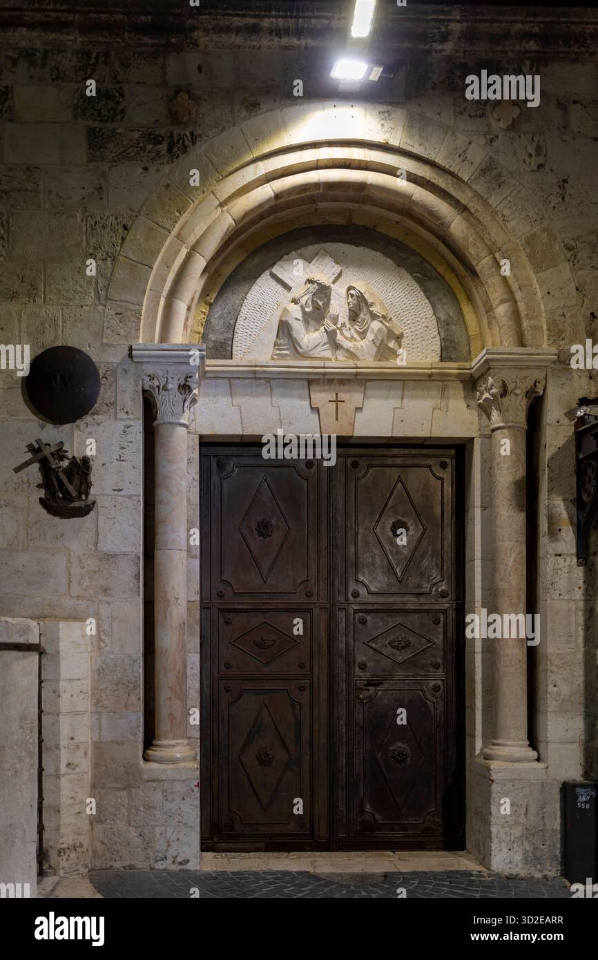 Jerusalem, Israel, 29 October 2025, The entrance to the Roman catholic ...