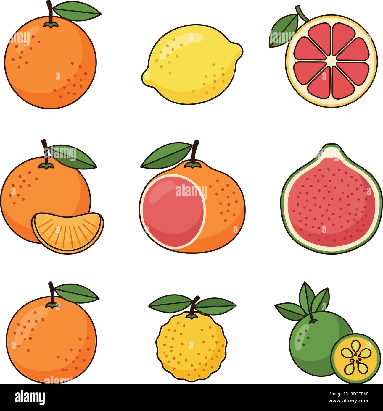 Lemon variety Stock Vector Images - Alamy