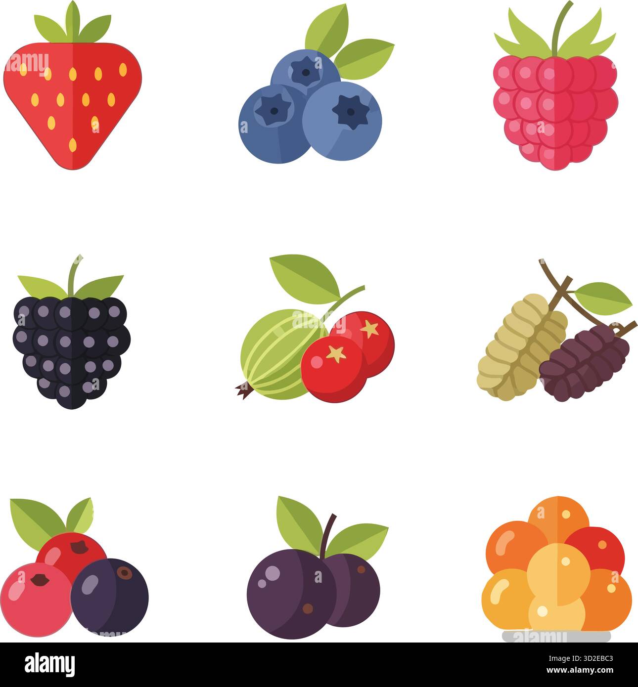 Blueberry raspberry cranberry Stock Vector Images - Alamy