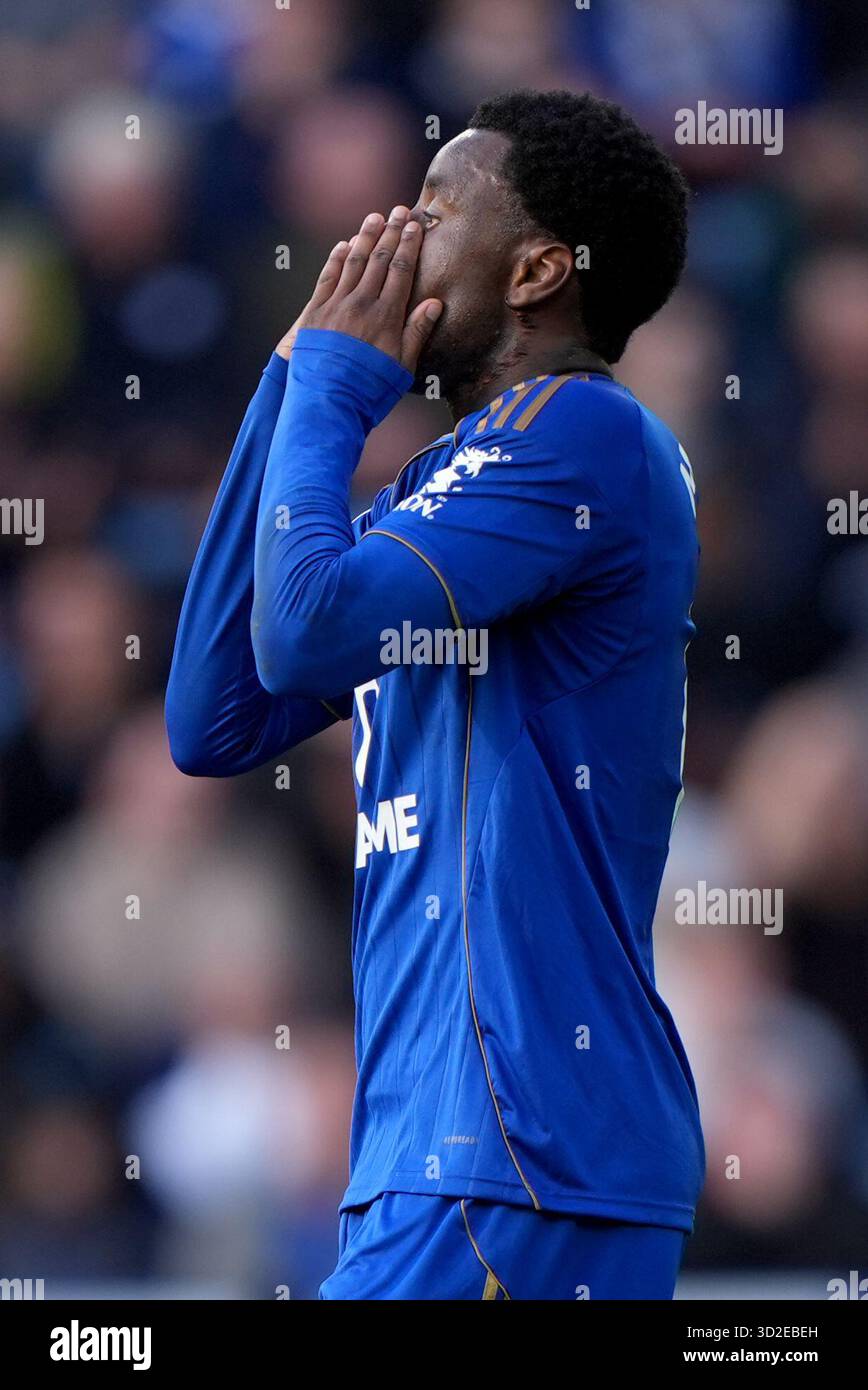 Leicester City's Stephy Mavididi reacts after a missed chance during ...