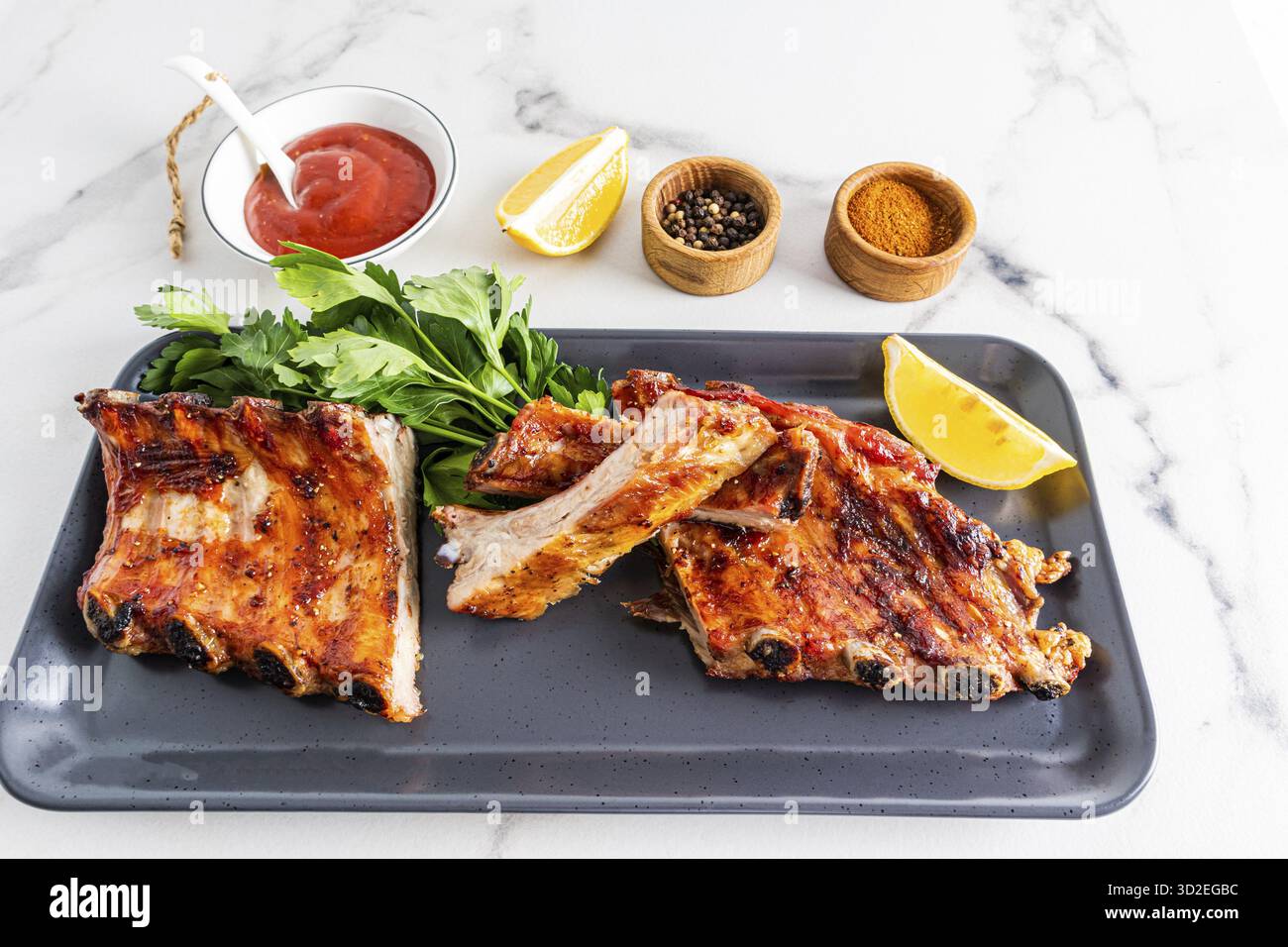 Juicy portioned slices grilled hi-res stock photography and images - Alamy