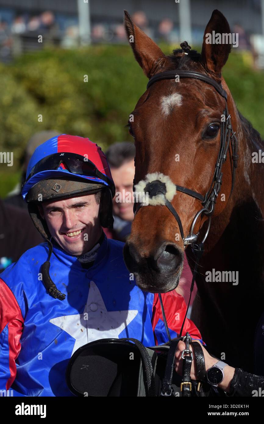Lieber Nicc and jockey Darragh O’Keeffe after winning the Ampion ...