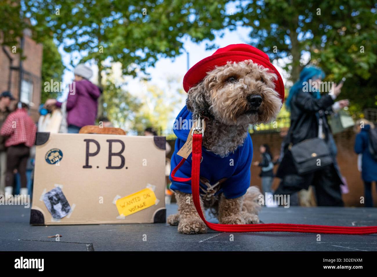 London, UK. 1 November 2025. A costumed dog takes part in the inaugural ...
