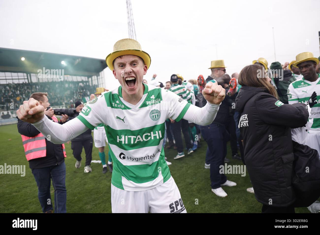 FALKENBERG, SWEDEN 20251101Västerås Karl Gunnarsson celebrates winning ...