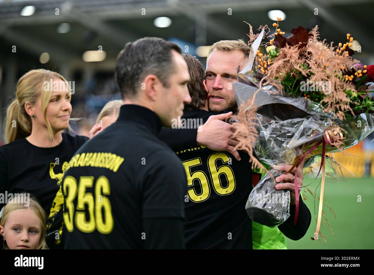 GOTHENBURG, SWEDEN 20251101Häcken's Peter Abrahamsson is thanked before Saturday's Allsvenskan ...