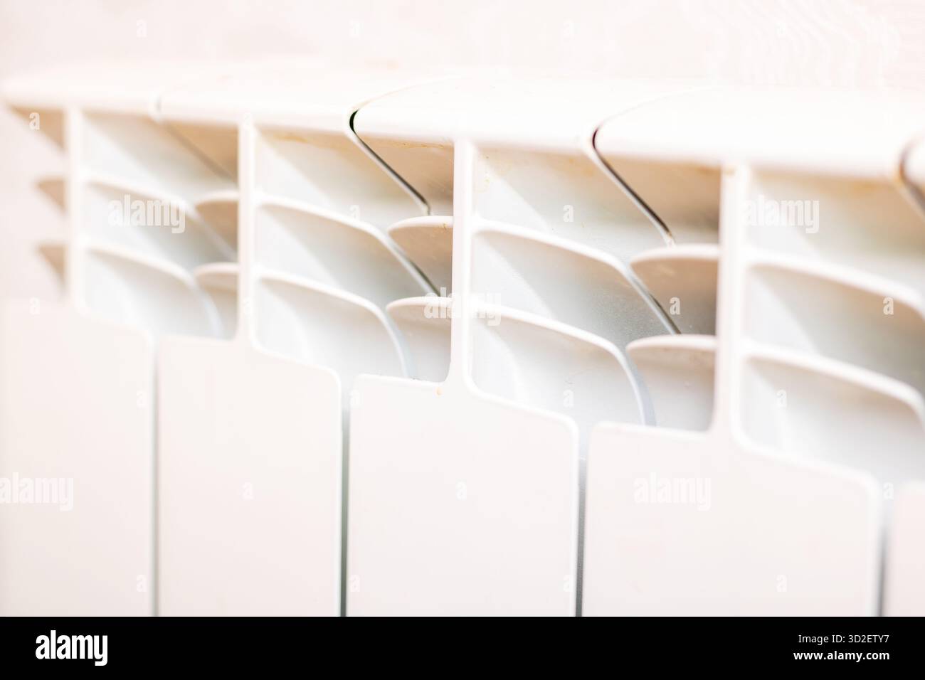 Radiator vents showcase, Interior shot of radiator vents in white metal ...