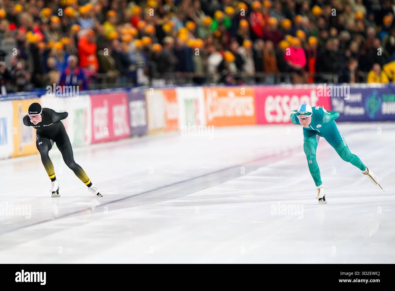 HEERENVEEN, NETHERLANDS - NOVEMBER 1: Esther Kiel, Merel Conijn during ...