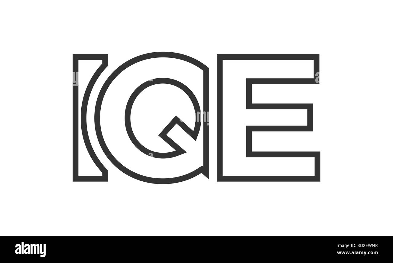 IQE logo design template with strong and modern bold text. Initial ...