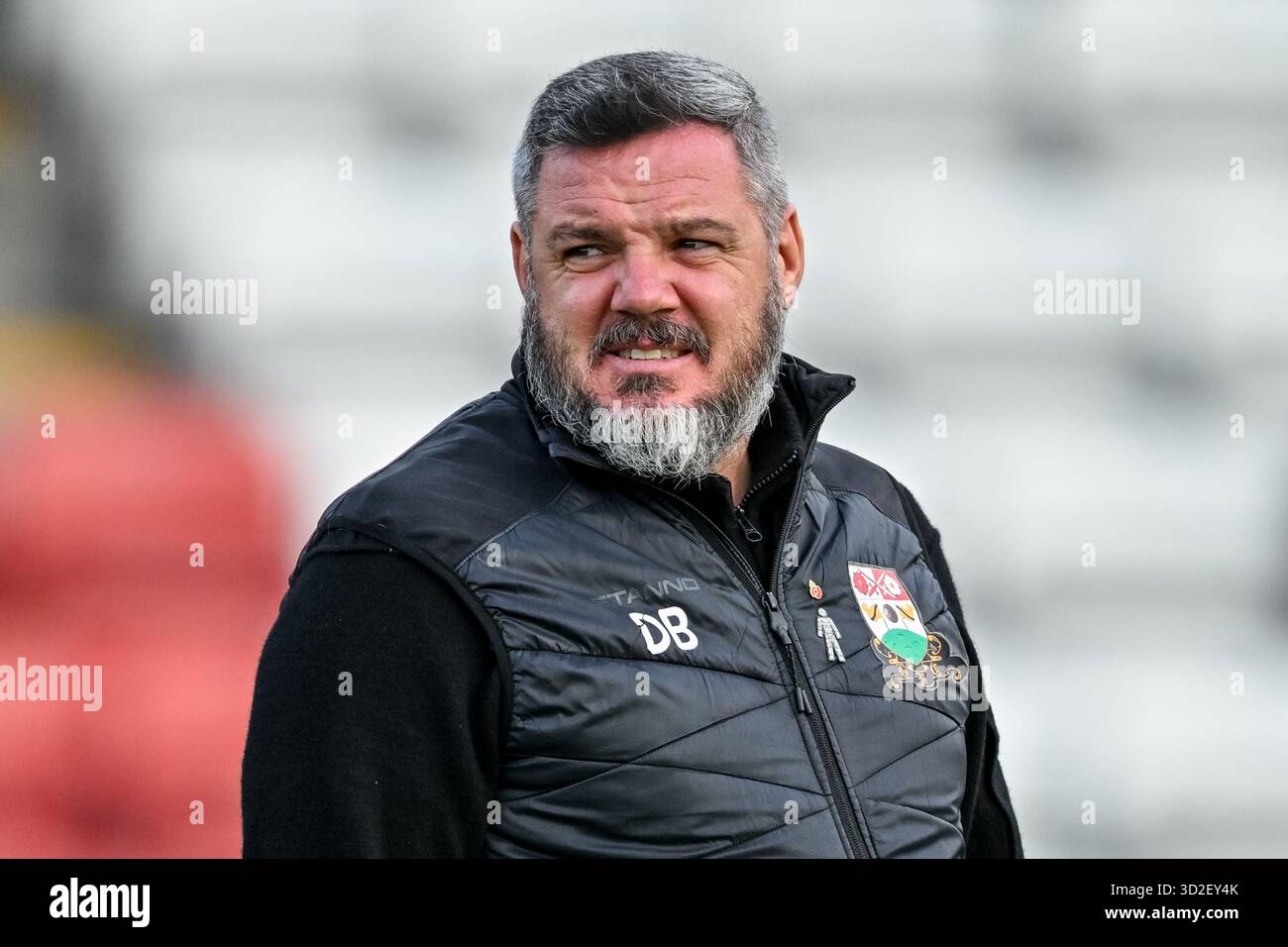 Dean Brennan, manager for Barnet, during the Emirates FA Cup 1st Round ...