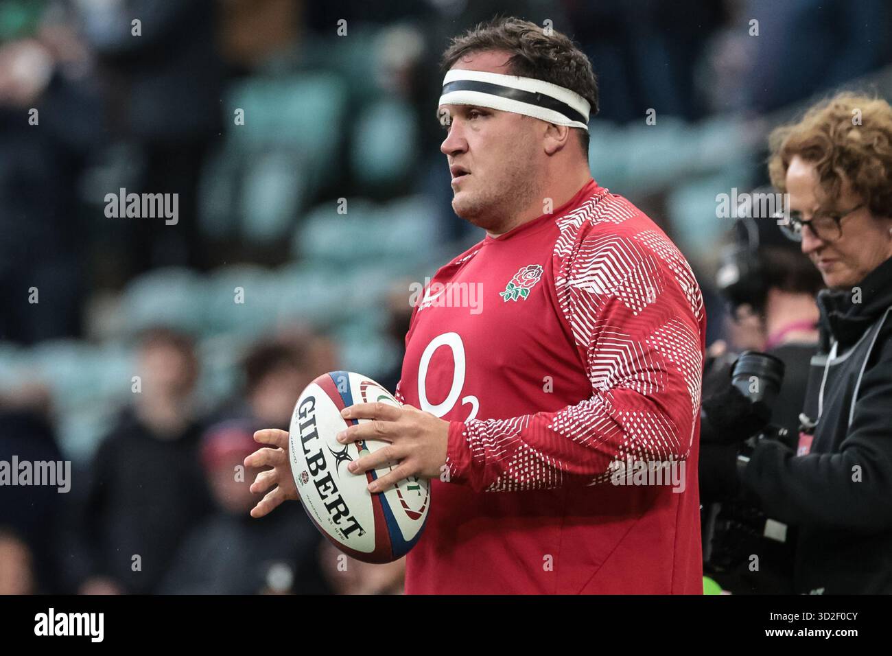 Jamie George of England in the pre-game warm up during the Quilter ...