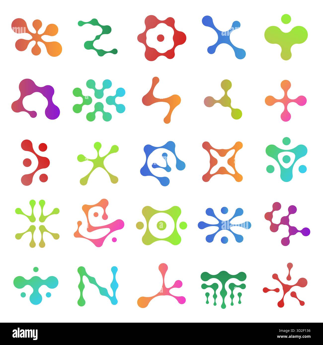 Color metaball shapes gradient Stock Vector Images - Alamy