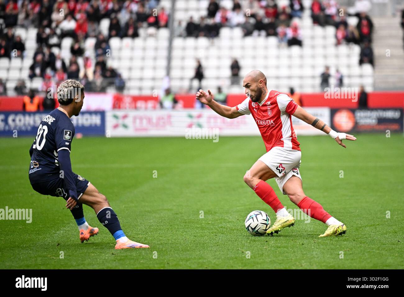 10 Teddy TEUMA (sdr) during the Ligue 2 BKT match between Stade de ...