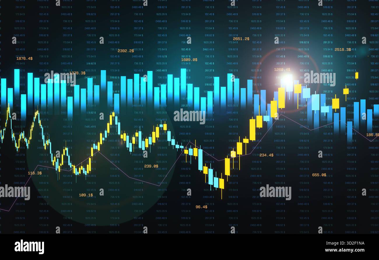 Stock market and exchange, chart and data. Stock market and exchange ...