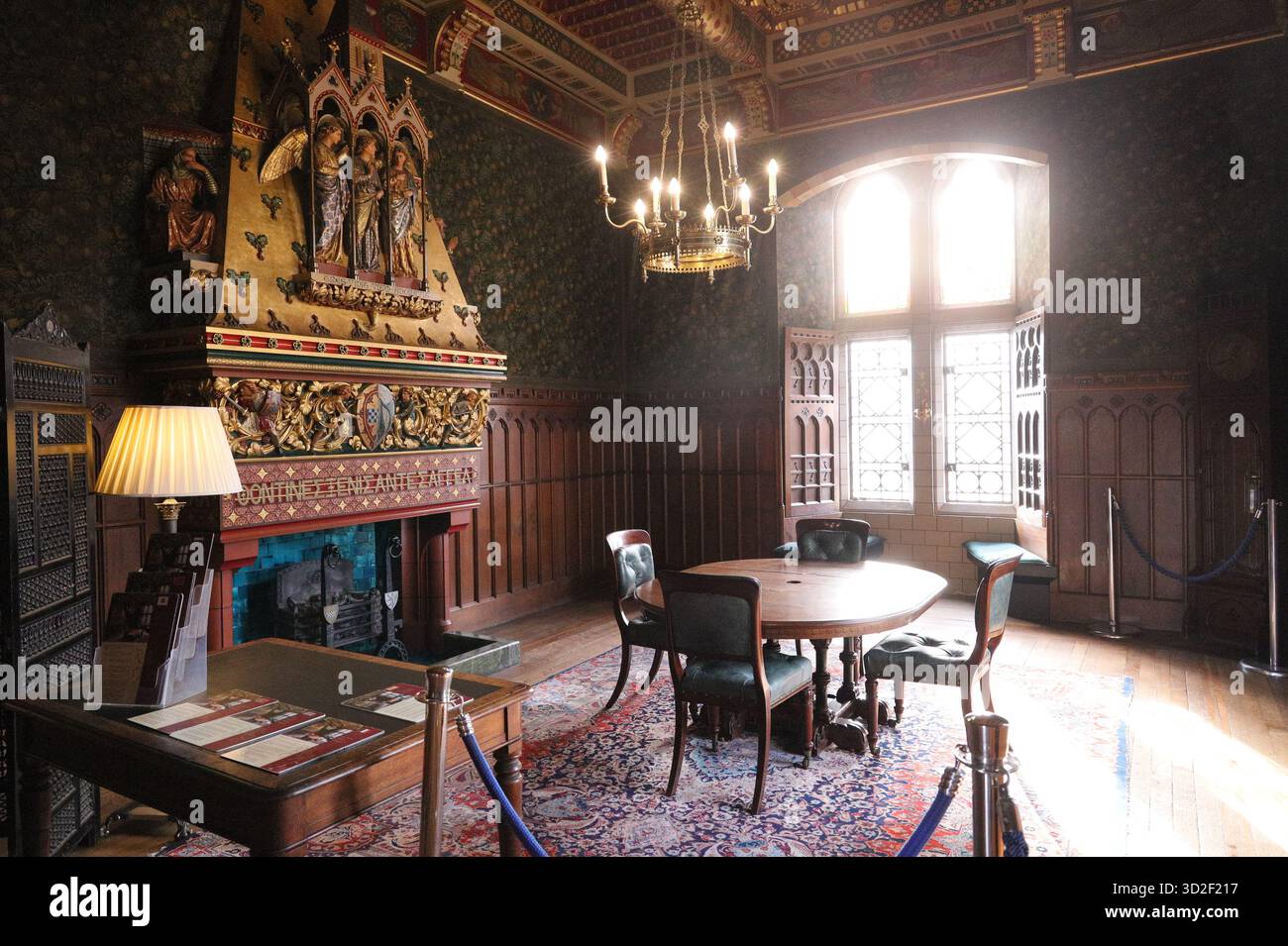 Gothic style windows and vaulted ceilings define the Banqueting Hall of ...