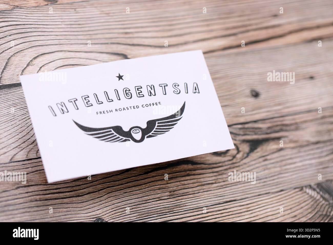 KYIV, UKRAINE - OCTOBER 5, 2025 Intelligentsia coffee brand logo on ...