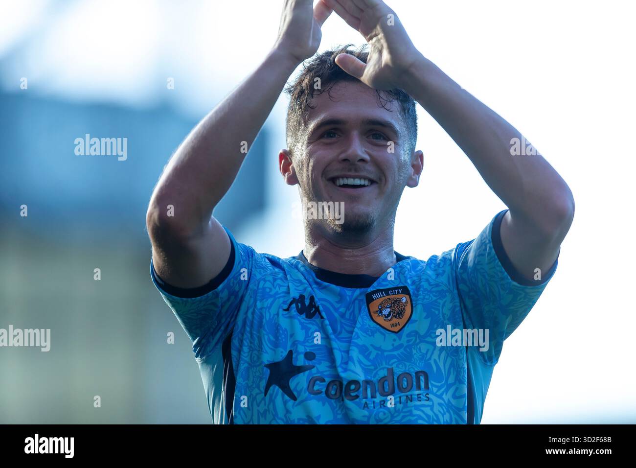 Ryan Giles of Hull City applauds their supporters after the Sky Bet ...