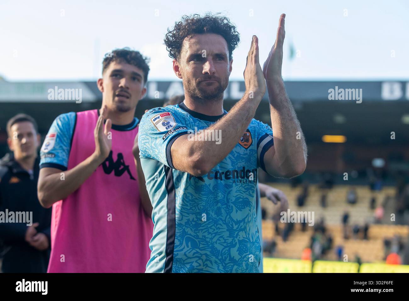 Lewis Coyle of Hull City applauds their supporters after the Sky Bet ...
