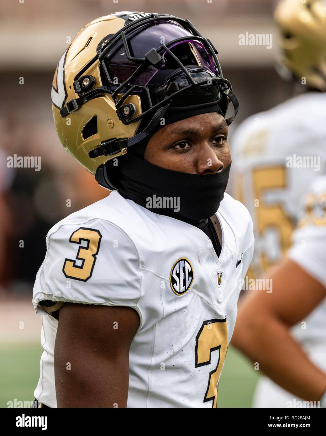 Nov 1, 2025. Tristen Brown (3) of the Vanderbilt Commodores during pre ...