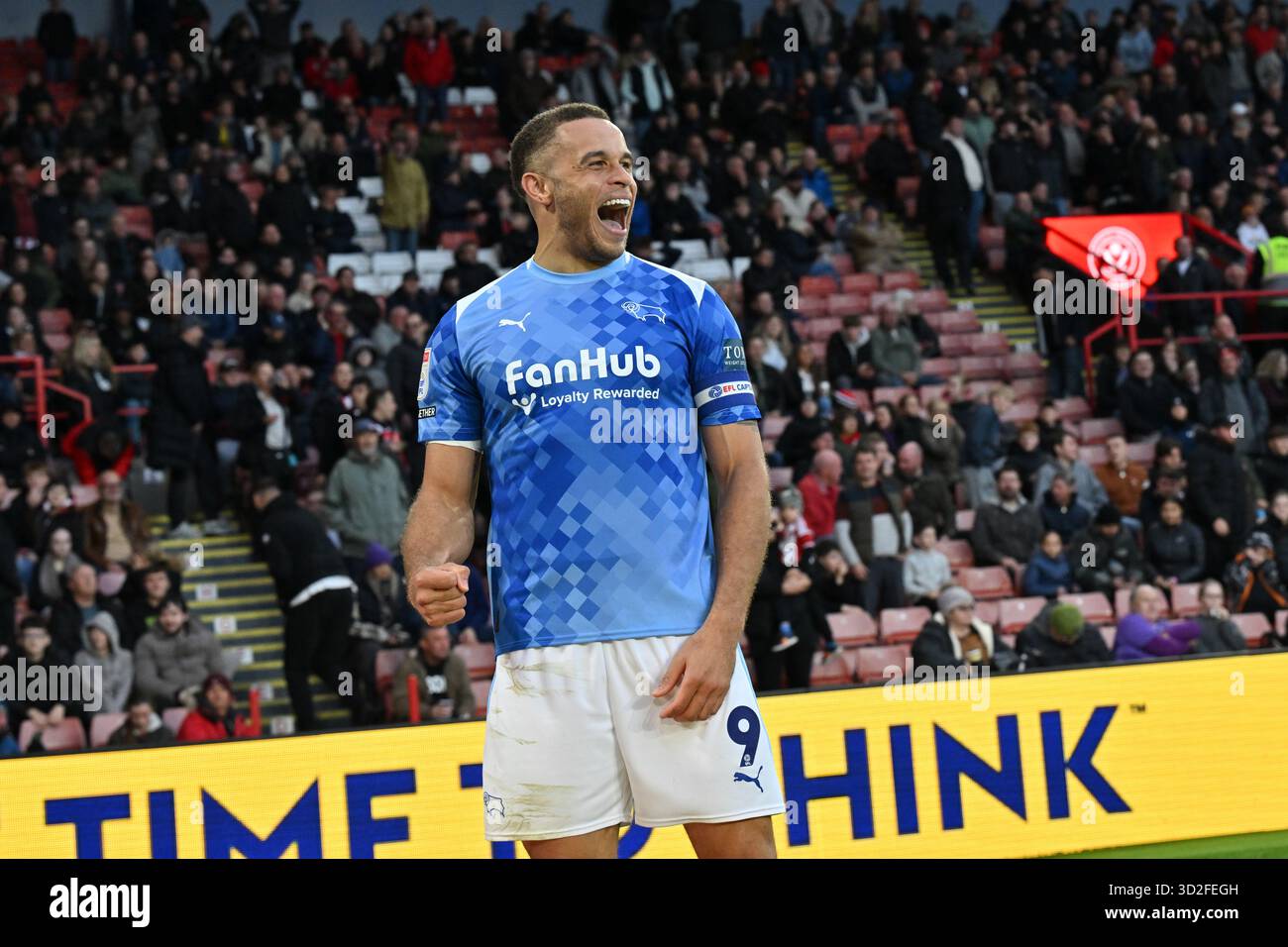 Derby County's Carlton Morris celebrates scoring their side's second ...