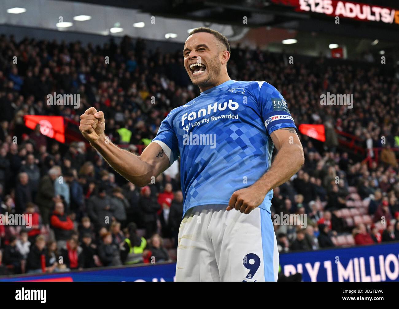 Derby County's Carlton Morris celebrates scoring their side's second ...