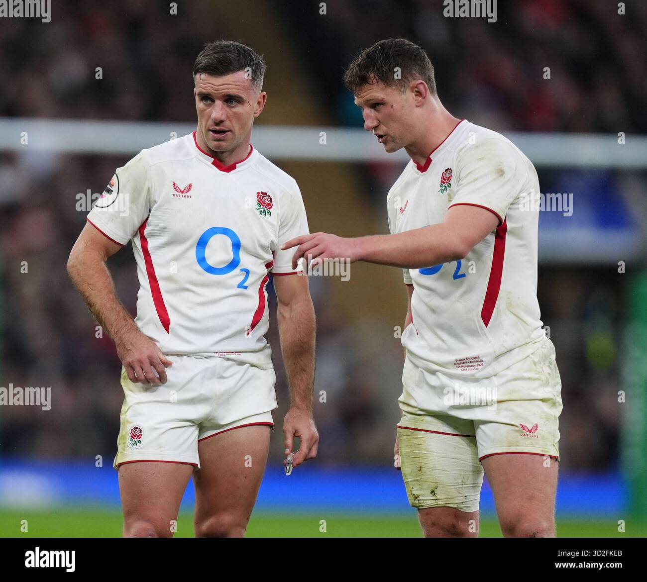 England’s George Ford (left) and England’s Fraser Dingwall during the ...