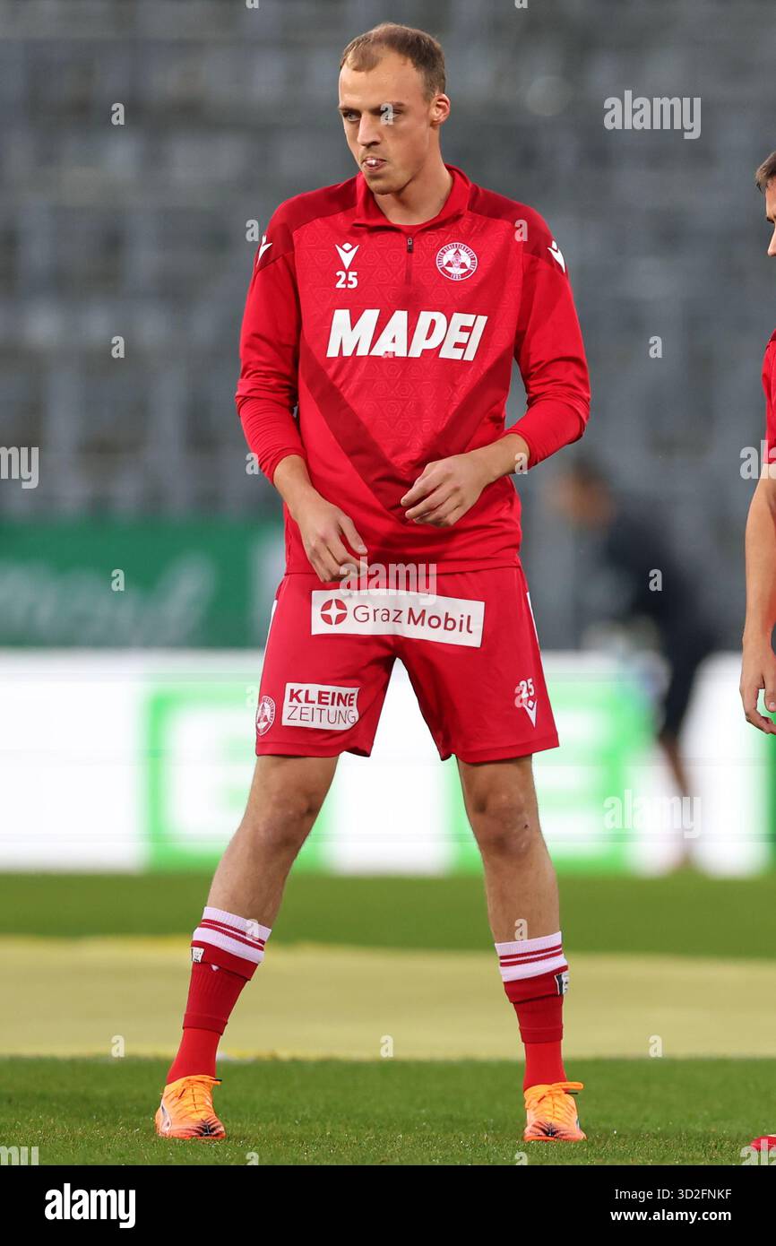 Austrian Bundesliga football match between Grazer AK 1902 and SCR Altach. Dynamic game moments ...