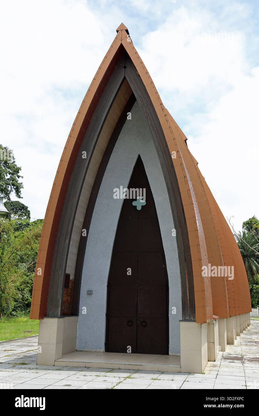 New church building on the remote tropical island of Corisco in ...