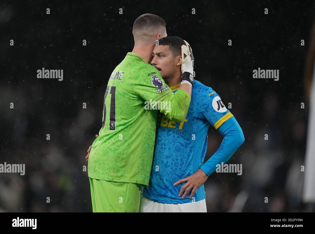 Wolverhampton Wanderers goalkeeper Sam Johnstone and Andre at the end ...