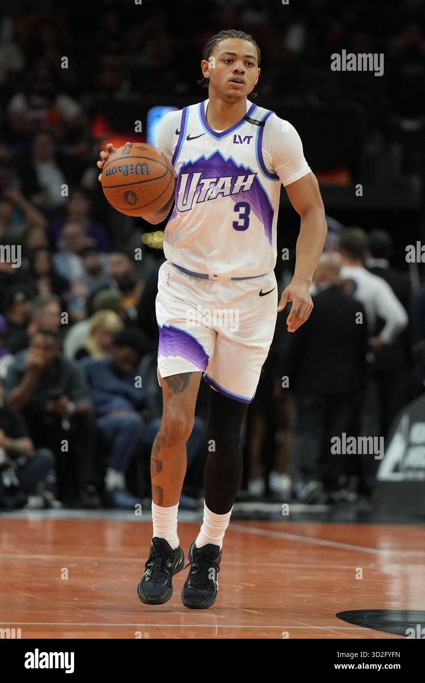 Utah Jazz guard Keyonte George (3) during the second half of an NBA Cup ...