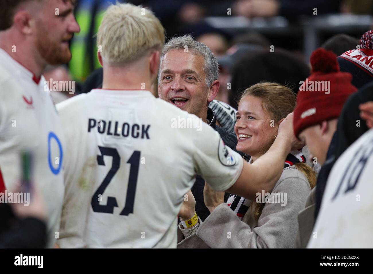 LONDON, UK - 1st Nov 2025: Henry Pollock of England with family and ...