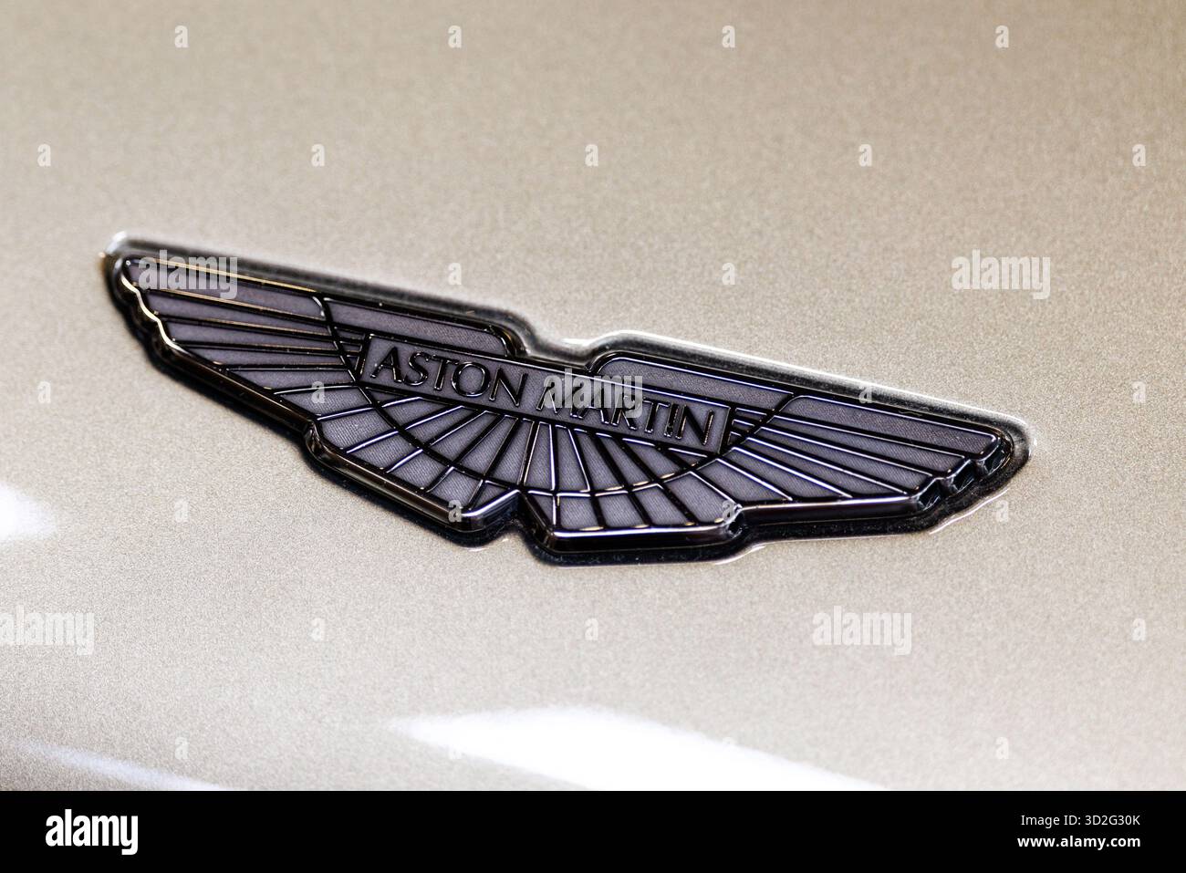 29 October 2025, Bavaria, Munich: The brand logo and the lettering of ...