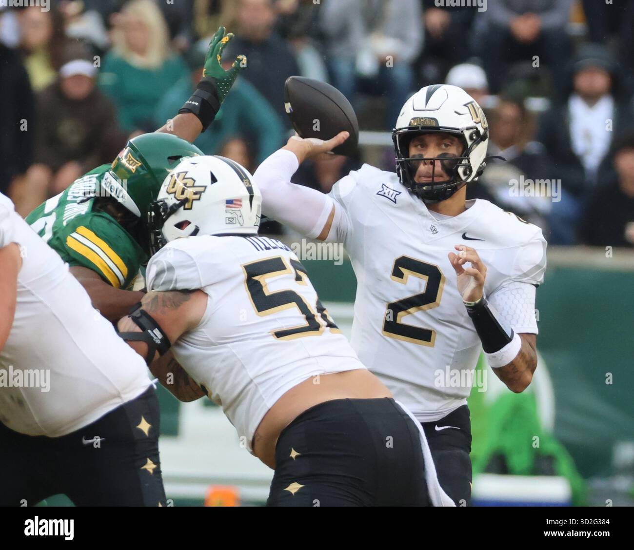 UCF quarterback Tayven Jackson throws downfield against Baylor during ...