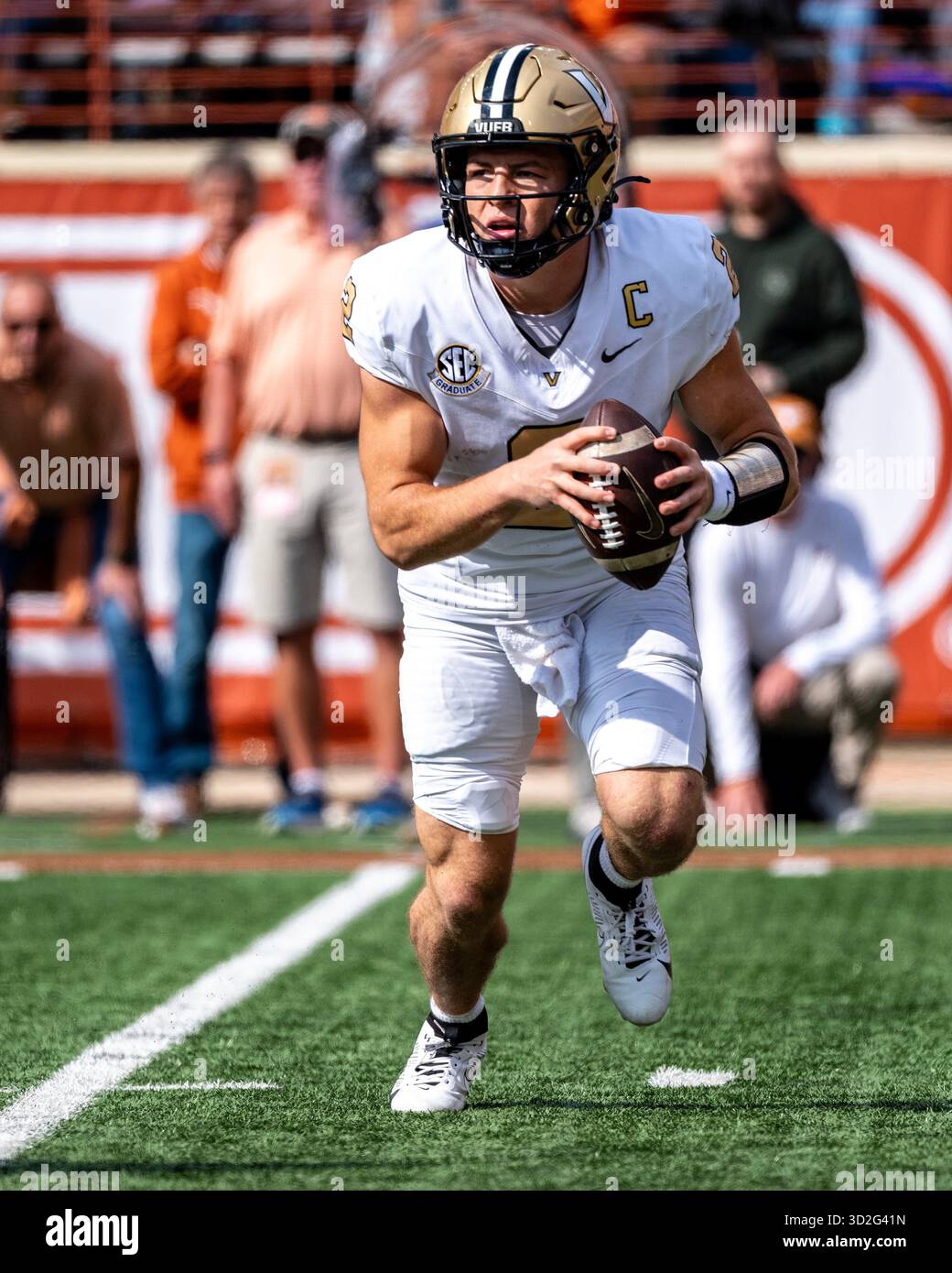 Nov 1, 2025. Diego Pavia (2) of the Vanderbilt Commodores in action vs ...