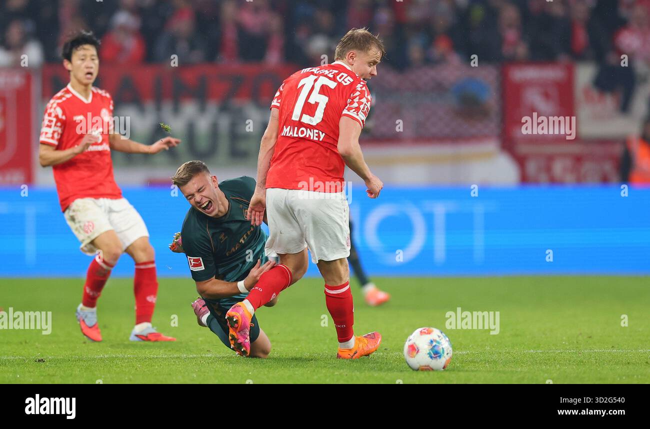 From left: Keke Topp, Lennard Maloney (Mainz) Mainz, November 1, 2025 ...