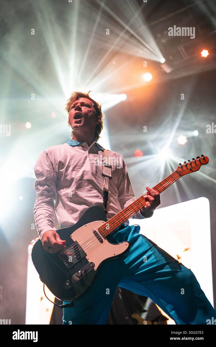Brooks Betts of Mayday Parade performs on stage as the band opens for ...
