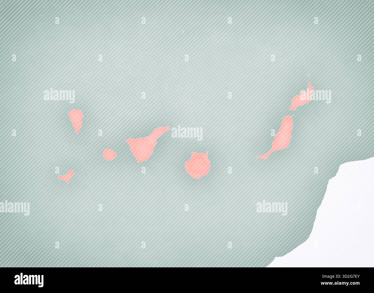 Map of Canary Islands with softly striped vintage background Stock ...