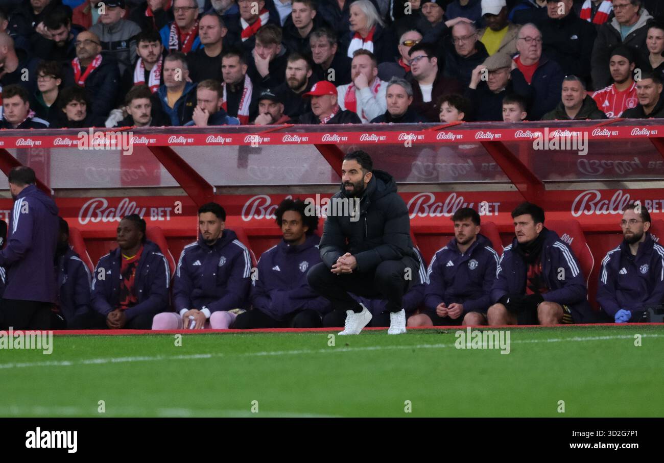 Manchester United Head Coach Ruben Amorim seen during the Premier ...