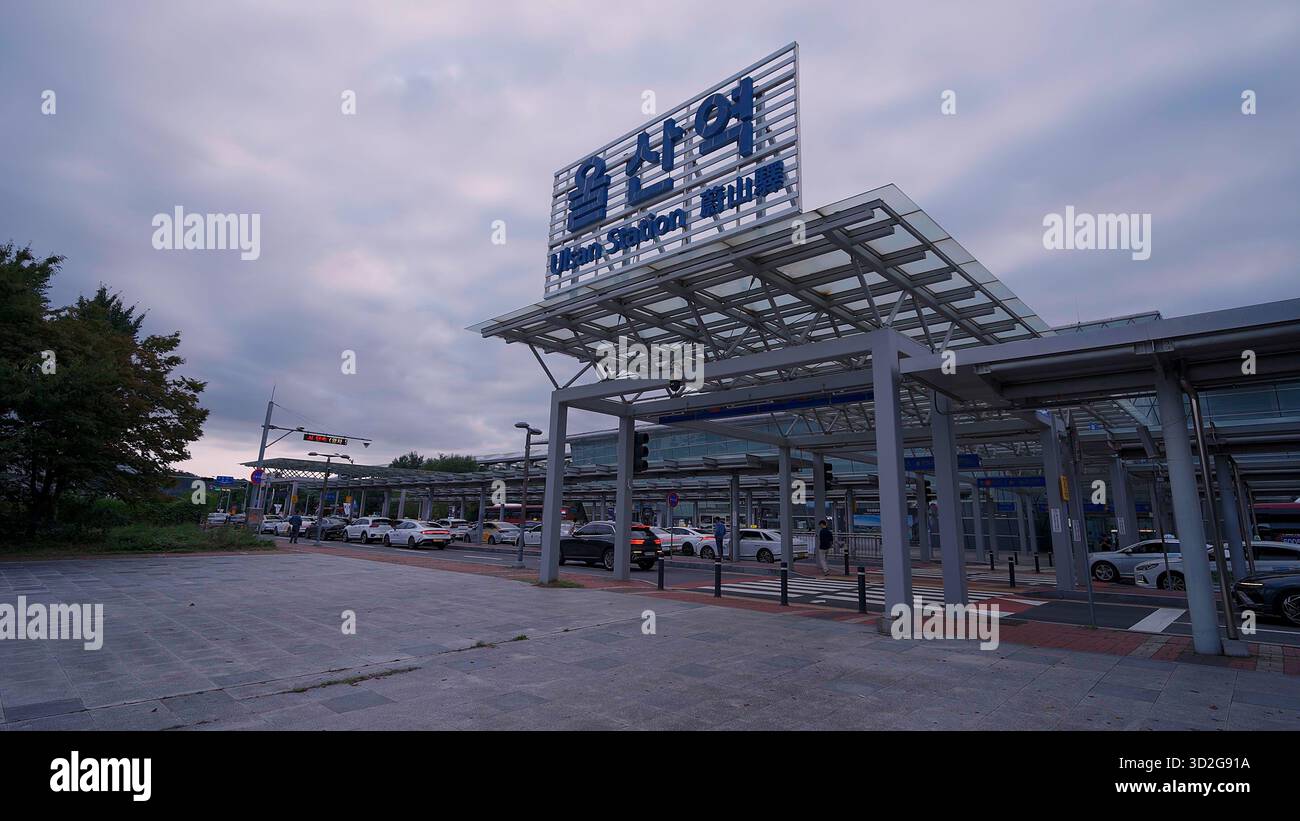 ULSAN, SOUTH KOREA - OCTOBER 10. 2025 - Ulsan Station exterior ...