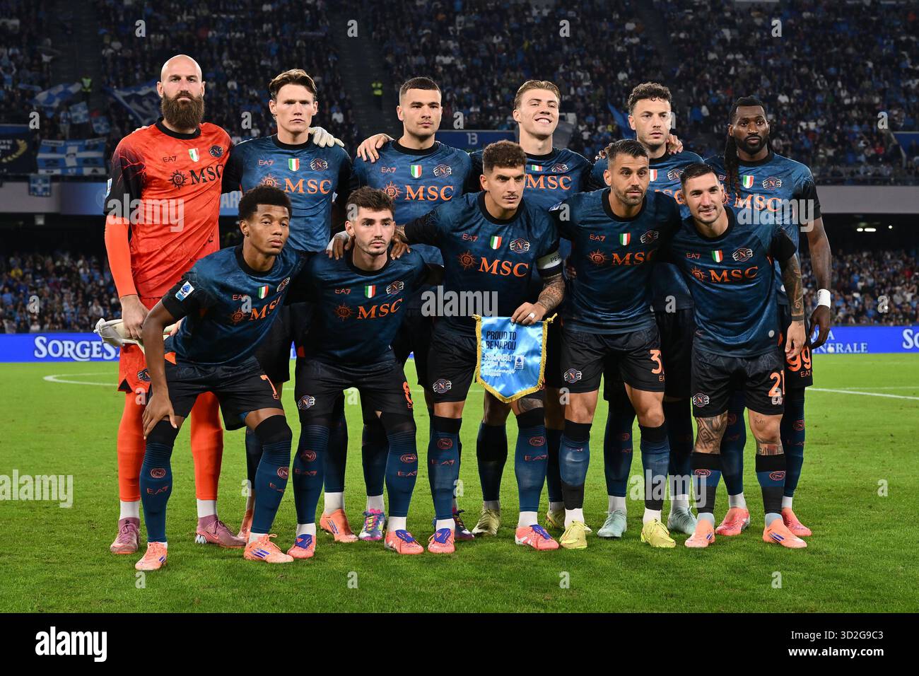 S.S.C. Napoli players pose for a team photo during the 10th day of the ...