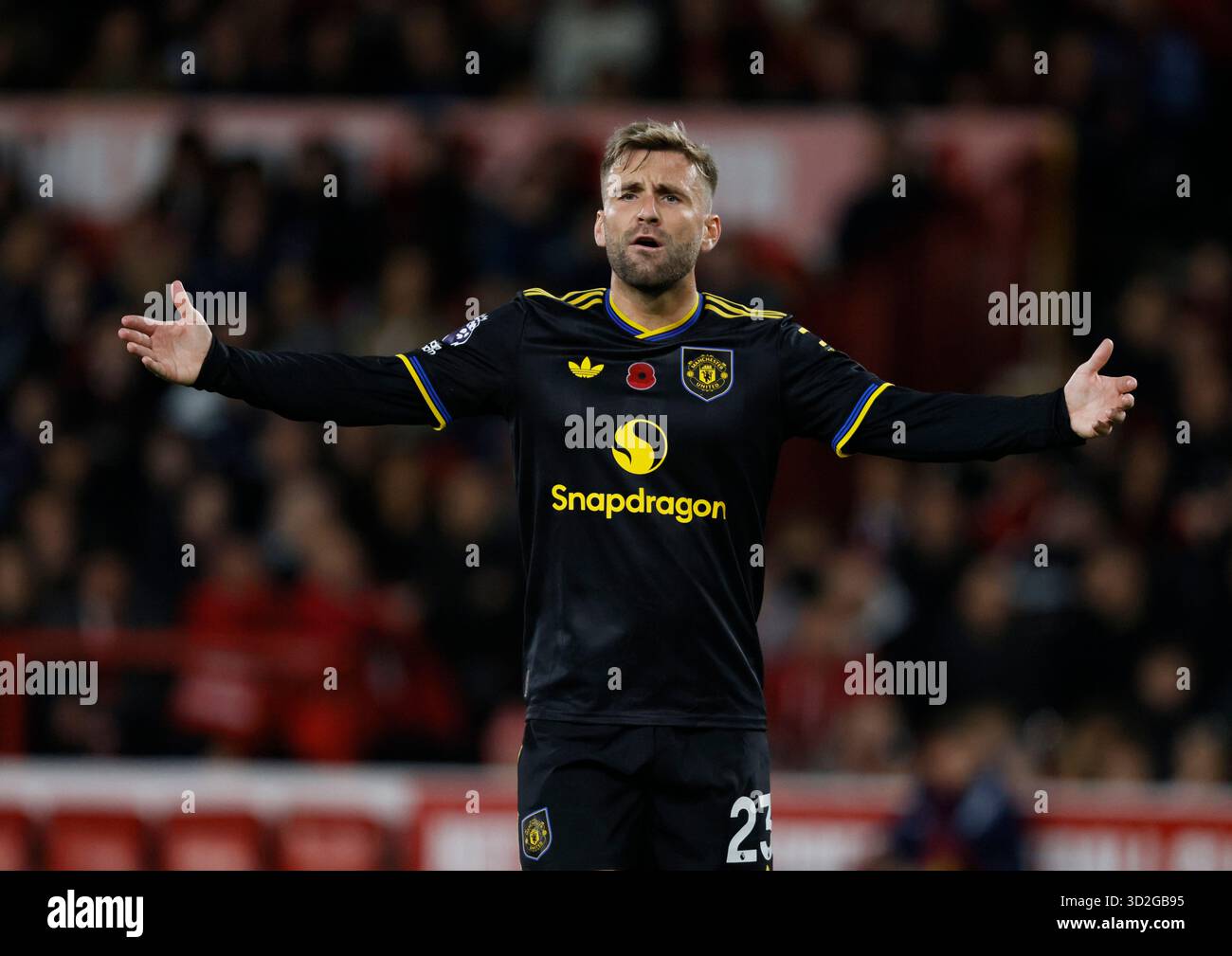 Manchester United's Luke Shaw during the Premier League match at the ...