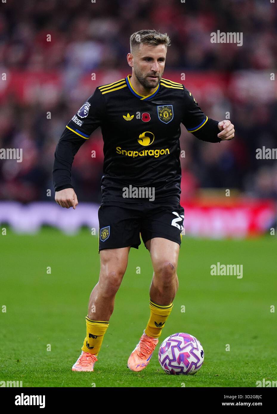 Manchester United's Luke Shaw during the Premier League match at the ...