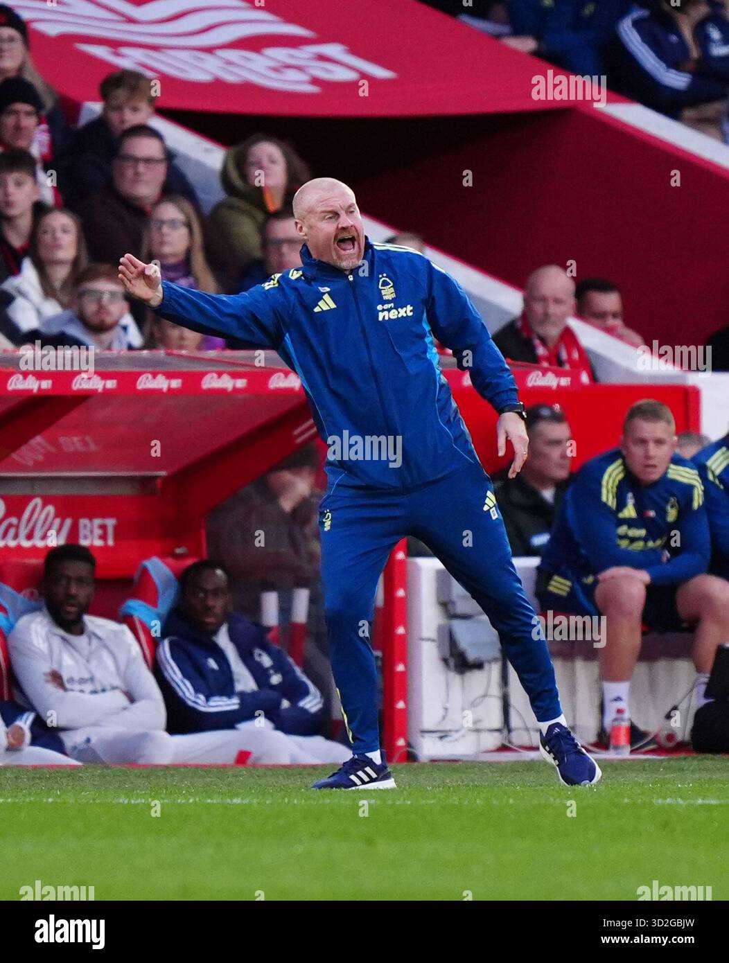 Nottingham Forest manager Sean Dyche during the Premier League match at ...
