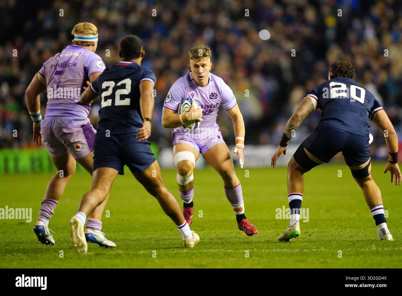 Scotland's Kyle Rowe carries the ball during the Quilter Nations Series ...