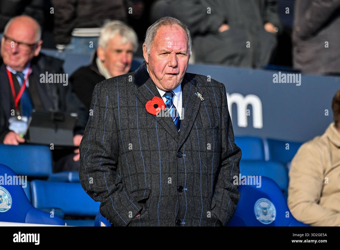 Barry Fry of Peterborough looks on prior to the Emirates FA Cup First ...