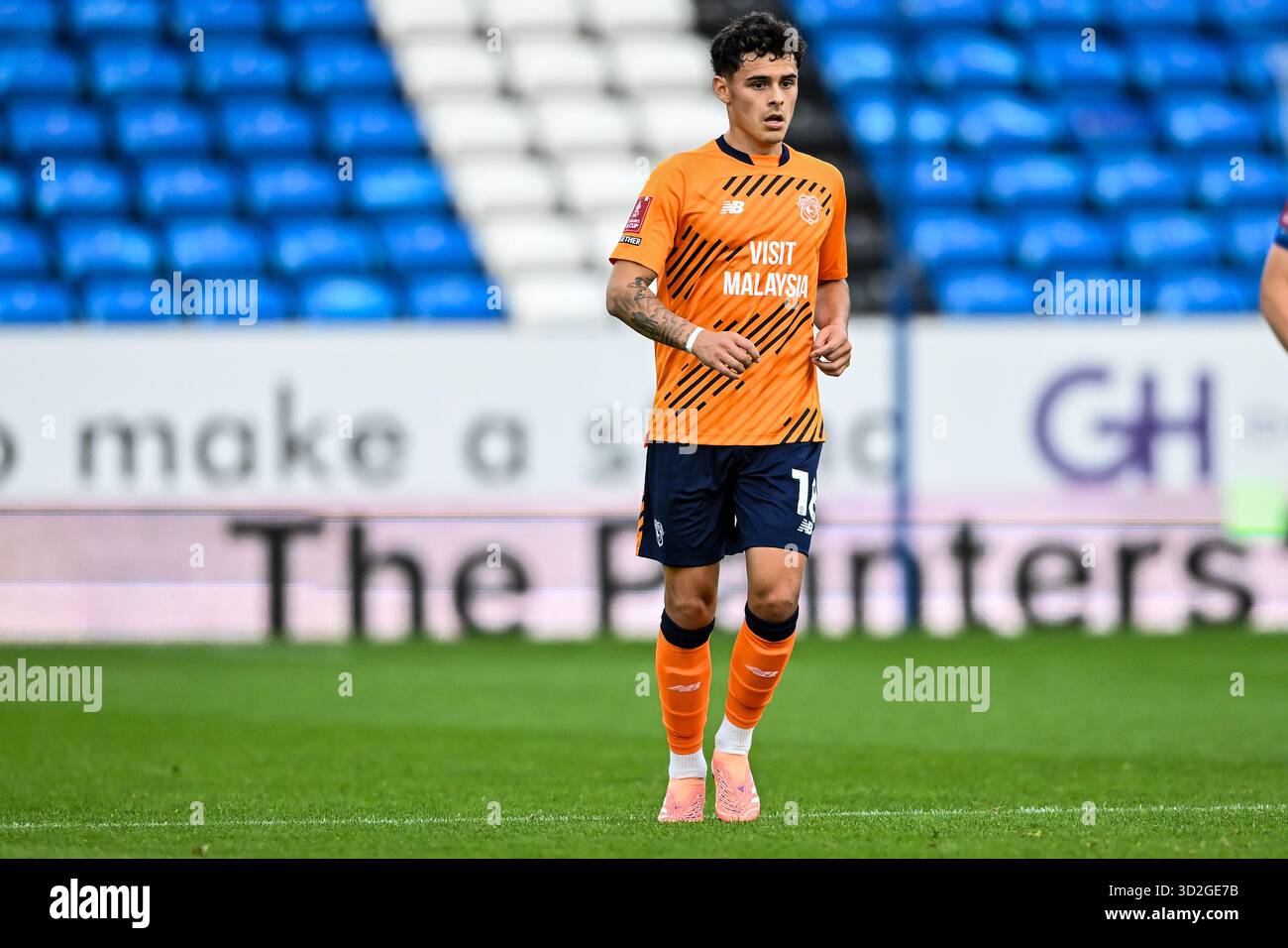 Alex Robertson (18 Cardiff City) in action during the Emirates FA Cup ...